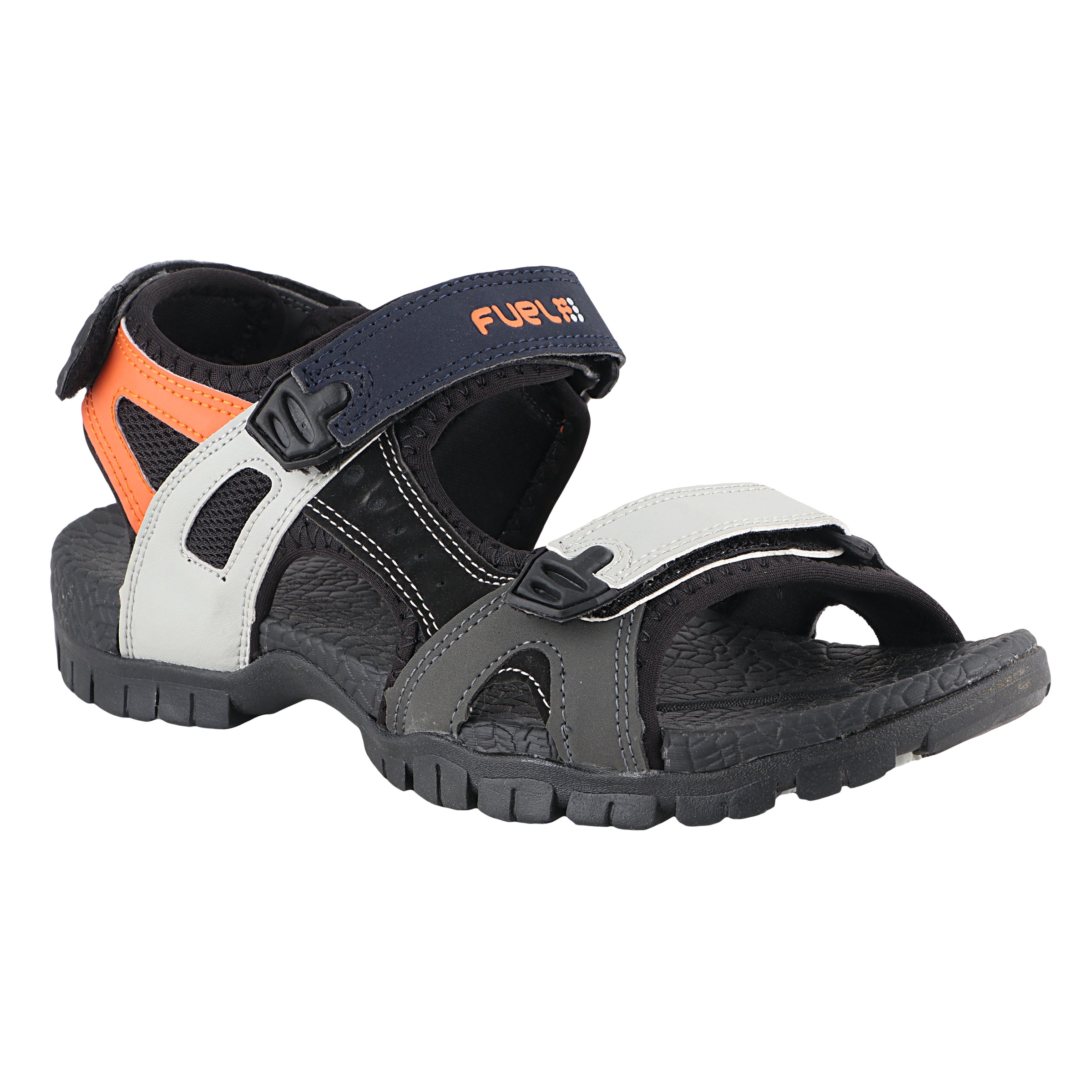 Fuel Rambo-01 Sandals For Men's (Black-Orange)