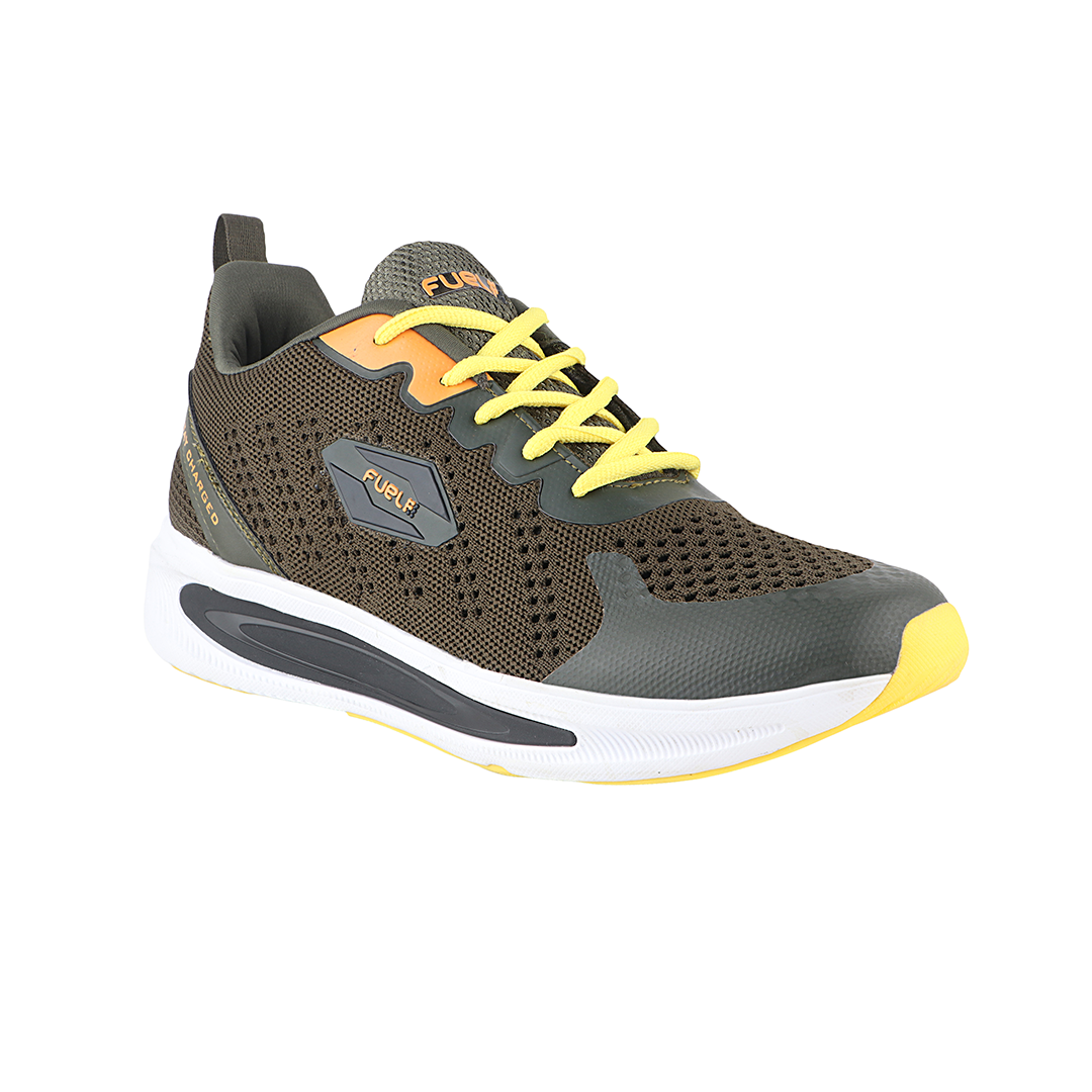 Fuel Freedom Sports Shoes For Men (Olive-Yellow)