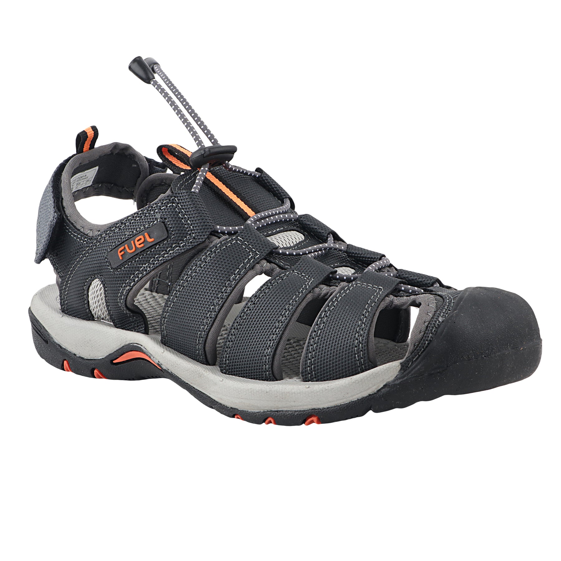 Fuel Soldier-08 Fisherman Sandals for Men (Grey-Orange)