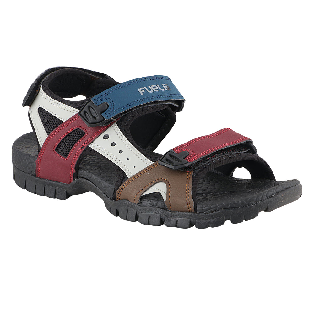 FUEL Rambo-01 Sandals For Men's (BLACK-MAROON)