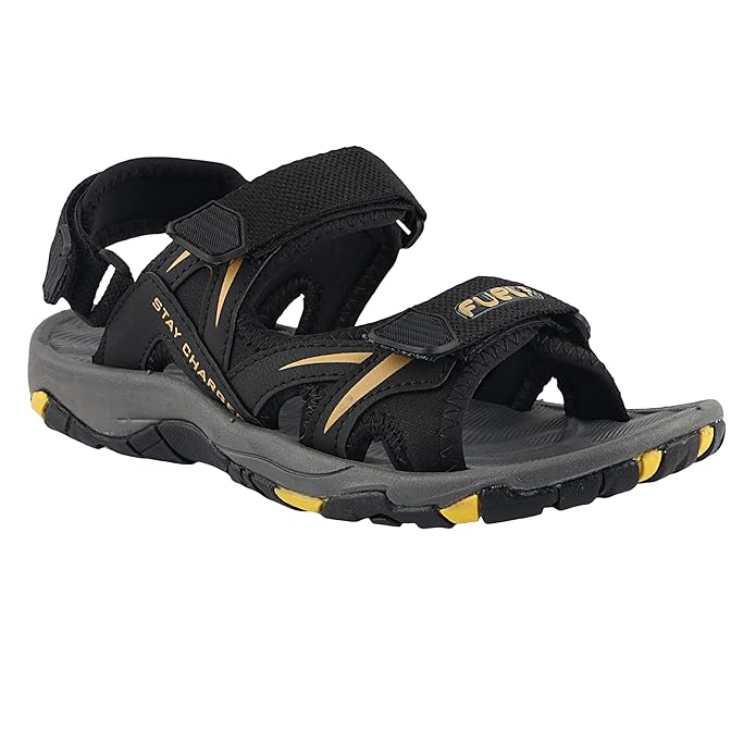 FUEL PRIME SANDALS FOR MEN'S (BLACK-YELLOW)