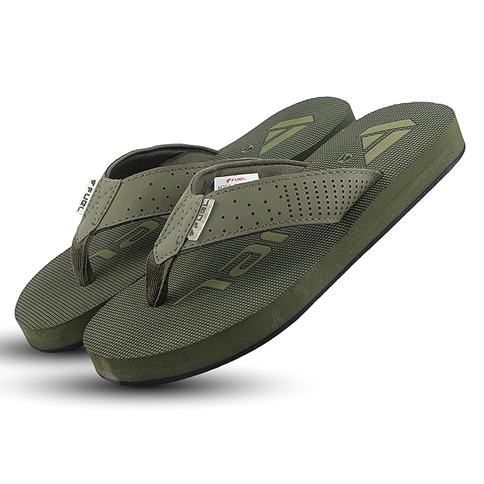 FUEL Men's Slippers, Flip Flops For Men (FMS-02) OLIVE
