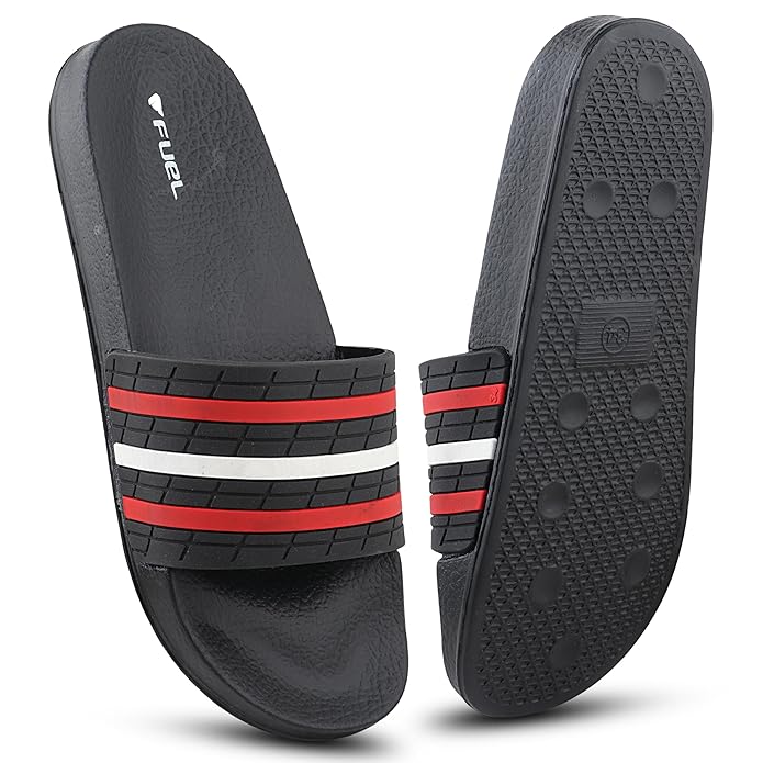 FUEL SLF-03 Kids Slippers (Red/Black)