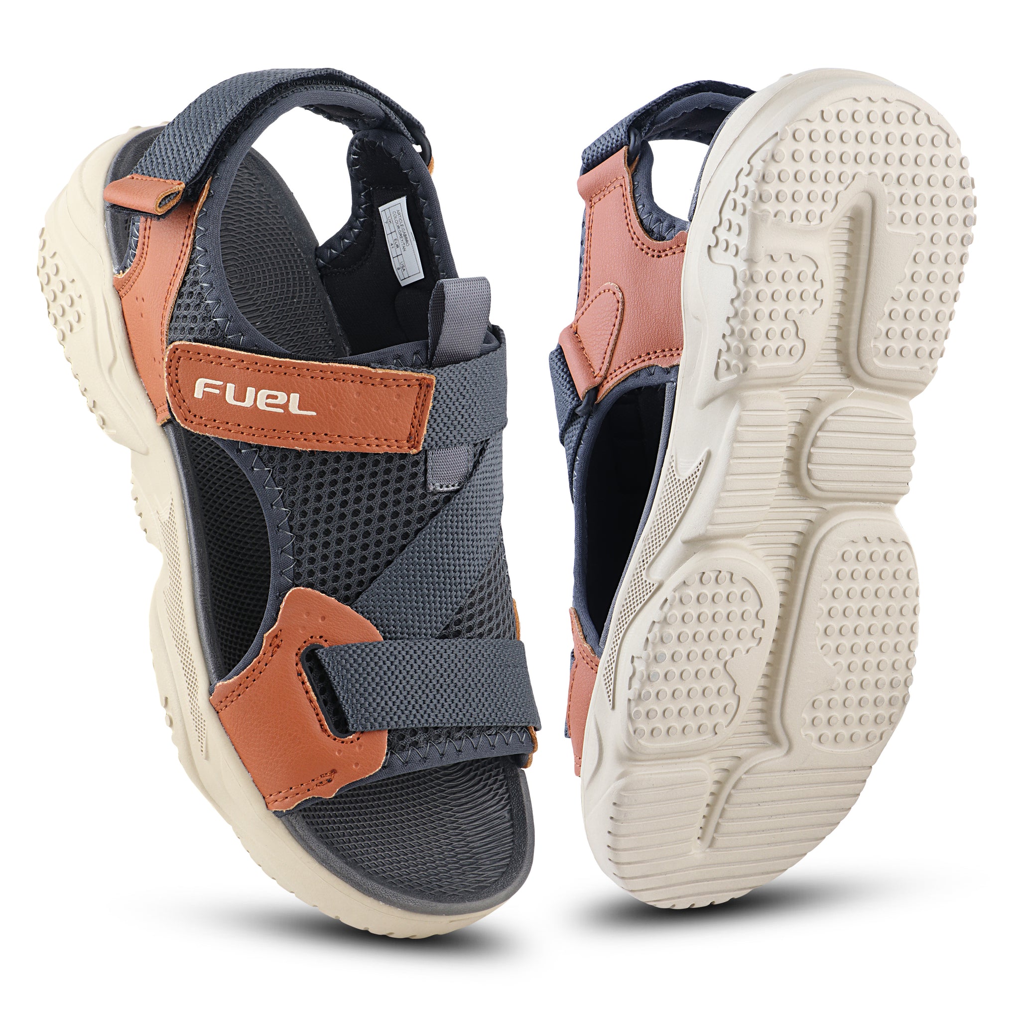 FUEL GABBRO SANDALS FOR MEN'S (GREY-TAN)