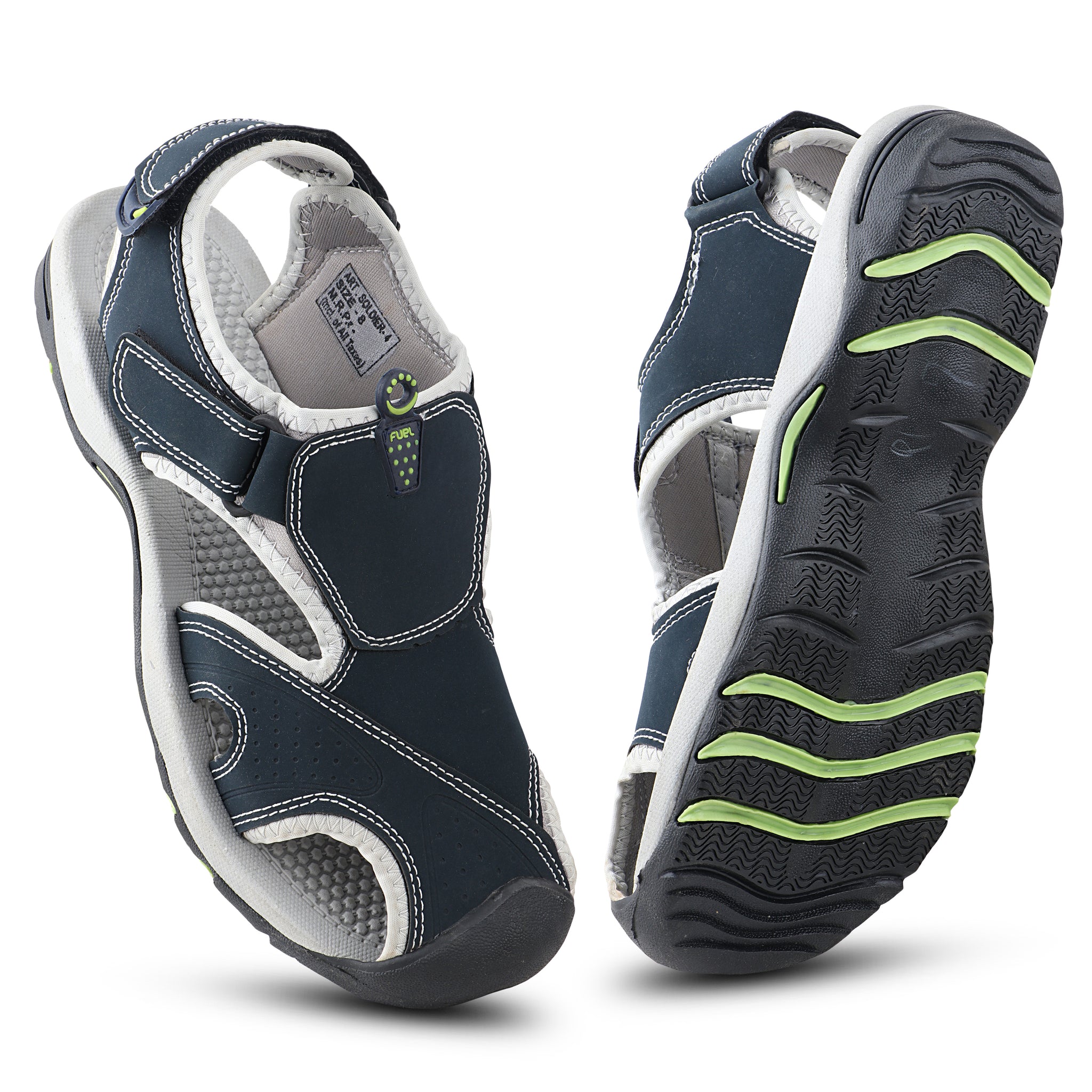 Fuel Soldier-04 Fisherman Sandals for Men (Navy-Grey)