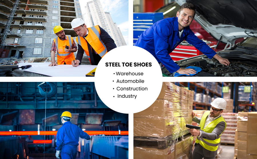 Fuel Arsenal LC Genuine Leather Safety Shoes for Men's Steel Toe Cap W